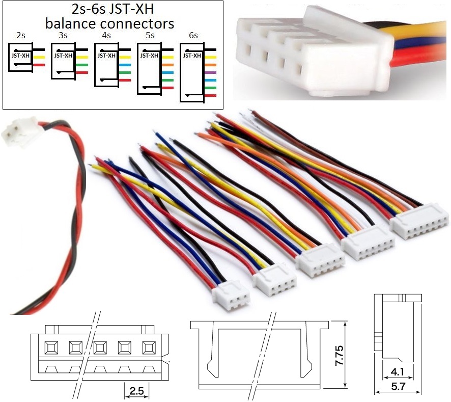 Conector JST XHP Polarizados Macho 2.5mm